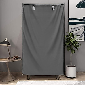 MOLLYAIR Wire Shelf Cover,600D Heavy Duty Waterproof Dustproof Standing Shelf Units Cover, Storage Rack Cover with Zipper for Metal Shelving,(Cover only) (Grey, 36" L x 14" W x 54" H)