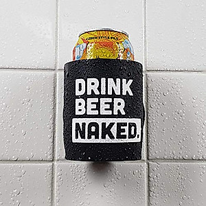 Drink Beer Naked - Shower Beer Holder for in Shower Use, Keeps Beer Cold and Hands Free
