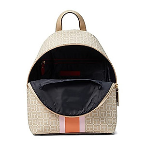 Tommy Hilfiger Ainsley II Smalldome Backpack Coated Square Monogram Fawn/Optic White One Size