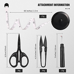 9 Inch Fabric Scissors Tailor Sewing Shears for Fabric Cutting Heavy Duty Scissors Professional Tailor Scissors for Quilting Sewing and Dressmaking with Tape Measure, Thread Snips, Seam Rippers