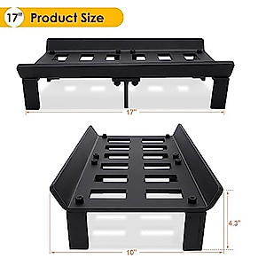 STBoo Fireplace Grate 20inch - Wood Stove Grates Heavy Duty | Fireplace Log Holder | Firewood Log Burning Wrought Iron Rack | Fire Pit Tray for Indoor Chimney Hearth & Outdoor Kindling Tool