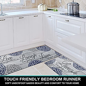 Homcomoda Kitchen Rugs Sets of 2 Non Slip Kitchen Mats for Floor Waterproof Kitchen Rugs and Mats Anti-Fatigue Standing Mats for Kitchen Work Station Sink Laundry.