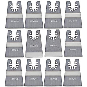 Oscillating tool scraper blades set, include oscillating rigid scraper blade 10pcs, flexible multitool scraper blades 2pcs, universal fit oscillating multitool scraper blades for carpet tile adhesives