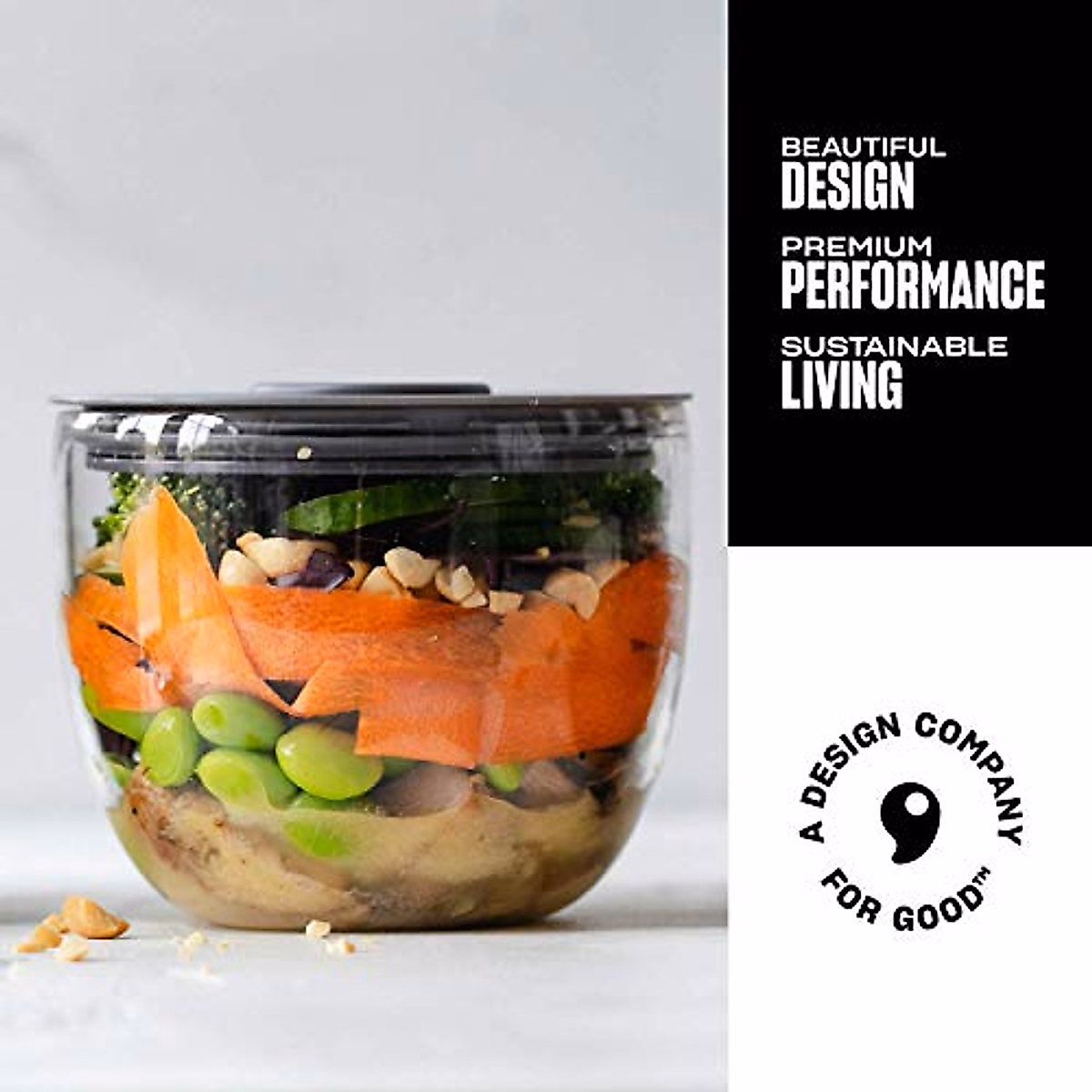 S'well Prep Food Glass Bowls - Set of 4, 12oz - Make Meal Easy and Convenient - Leak-Resistant Pop-Top Lids - Microwavable and Dishwasher-Safe, clear (14212-B20-69900)