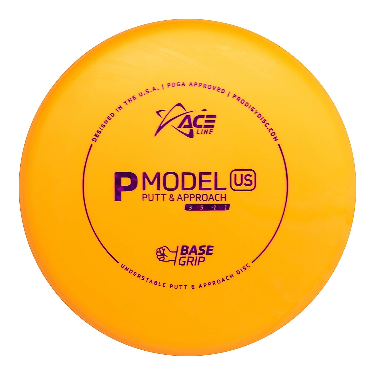 Prodigy Disc Ace Line Base Grip P Model US Putter Golf Disc [Colors May Vary] - 170-175g