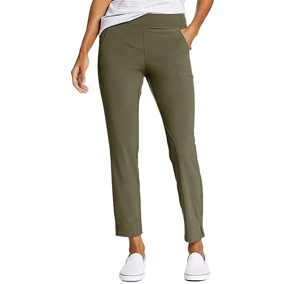 Eddie Bauer Women's Ladies' Departure Ankle Pants,(Dk Thyme,-X-Large)