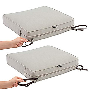 Classic Accessories Montlake FadeSafe FadeSafe Water-Resistant 74 x 23 x 3 Inch Patio Chaise Lounge Cushion Cover, Heather Grey, Patio Furniture Cushion Covers