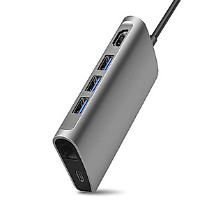 XUNMAIFHB Portable Docking Station,Type-C 8-in-1 Docking Station usb3.0 hub Computer HDMI Converter HDMI 4k, USB 3.0, SD/TF, Type-c, RJ45 Fast Transmission