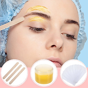 Maitys Eyebrows Small Wax Strips Kit Hair Removal Paper Facial Strips Epilating Pads for Women Men Eyebrow Body Face Arms Lip, 0.4 x 2.4 Inches, White, Wax Not Included(200 Pieces)