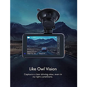 DAJKRTIA Dash Cam 1080P Car Dash Camera, Super Night Vision Driving Recorder 3 Inch LCD Screen 170° Wide Angle, G-Sensor, Accident Record, Loop Recording