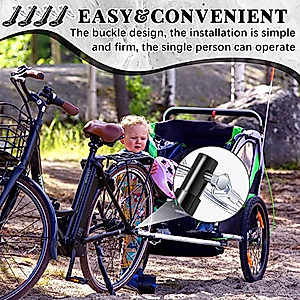 4 Pcs Bike Trailer Hitch Connector Cycling Adapter Accessories Metal Instep Bike Trailer Coupler for Bike Trailer Instep Bike Pets Kids Stroller