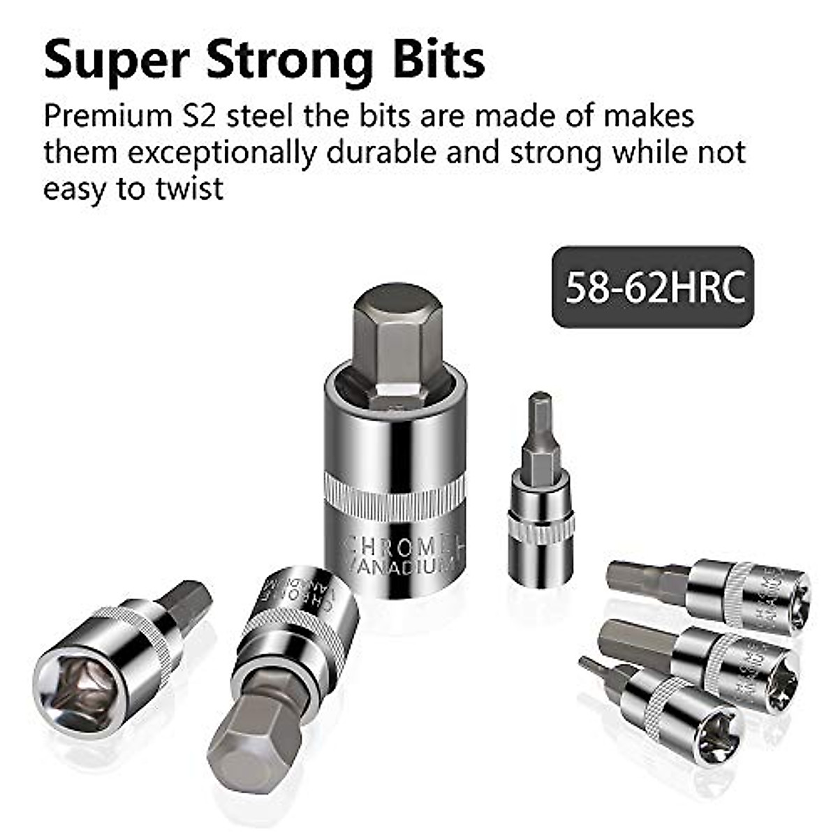 MULWARK 37 PCS Premium Hex Bit Allen Socket Set, 3/8, 1/4, 1/2 in. Drive, Automotive,Bike,Motorcycle& ATV | SAE & Metric S2 Steel & High Torque Strengthened CR-V Socket (regular, 37, Piece)
