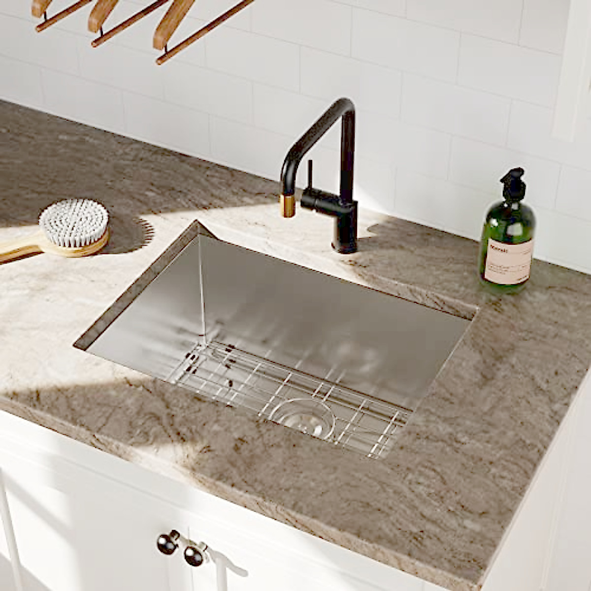 24 Undermount Luandry Sink -Mocoloo 24x18x12 Inch Utility Sink 16 Gauge Stainless Steel Under Counter Single Bowl 12 Inch Deep Laundry Room Utility Sinks