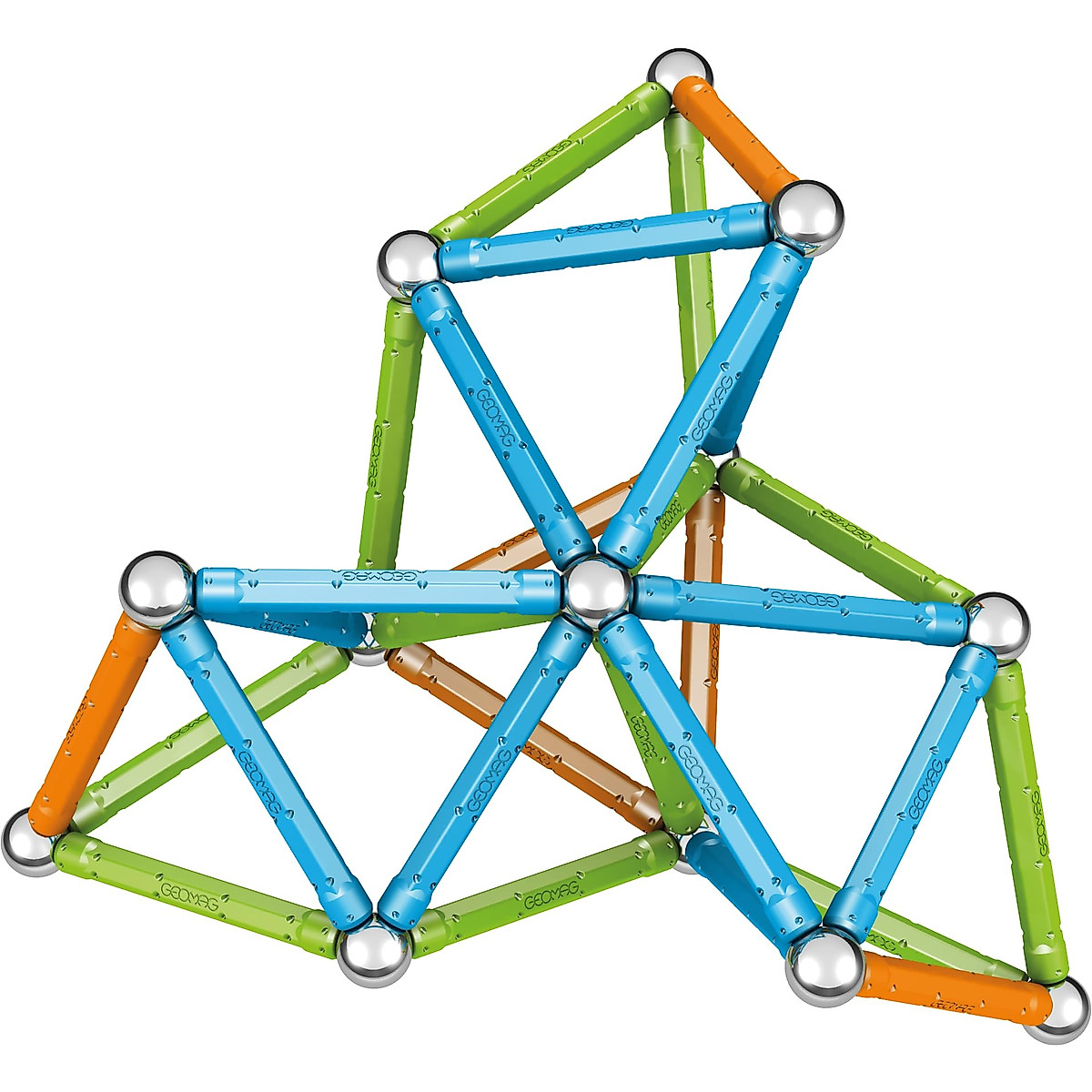 Geomag Magnetic Sticks and Balls Building Set | Magnet Toys for STEM, Creative, Educational Construction Play | Swiss-Made Innovation | Confetti 88 Piece Age 3+