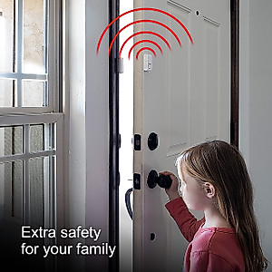 GE Personal Security Window and Door Alarm, 1 Pack, DIY Protection, Burglar Alert, Wireless Chime/Alarm, Easy Installation, Home Security, Ideal for Home, Garage, Apartment and More,White, 56789