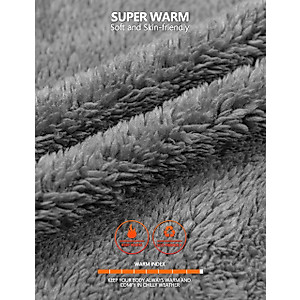 Little Donkey Andy Men's Warm Winter Softshell Jacket Windproof Mountain Ski Snow Coat with Removable Hood Grey L