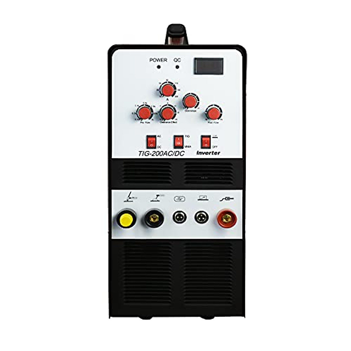 LOTOS TIG200ACDC 200A AC/DC Aluminum Tig Welder with DC Stick/Arc Welder, Square Wave Inverter with Foot Pedal and Argon Regulator 110/220V Dual Voltage Brown