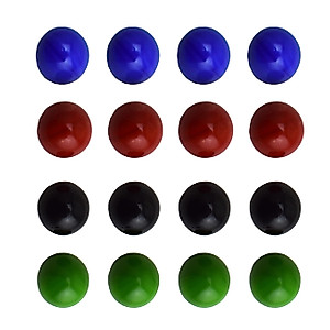 Marbles Board Game Solid Oak Wood 4 Player Hand Painted Holes (14 inch)