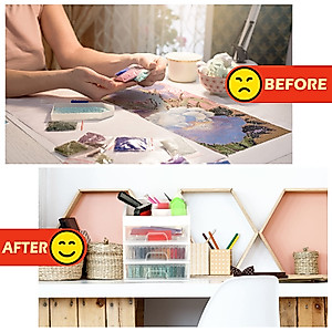 Painting Storage Containers Drawer with 150 Slots Diamond Containers with Diamond Accessories and Tools Clear Plastic Storage Box for DIY Diamond Craft Jewelry Bead Nail Pill