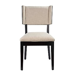 Modway Esquire Upholstered Fabric Dining Side Chairs in Beige-Set of 2
