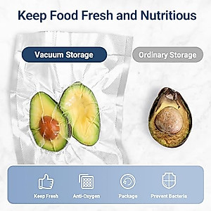 Vacuum Sealer Bags, 50 Count 8x12inch Vacuum Seal Bags Fits for Food Saver, Geryon and Other Vacuum Sealer Machines, BPA Free & Heavy Duty Safe for Food Storage, Meal Prep and Sous Vide