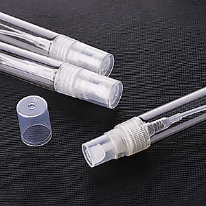 Yopay 60 Pack 10ml Mist Atomizer Glass Spray Perfume Bottles Set, Mini Empty Refillable Clear Glass Perfume Makeup Sprayer Tubes Containers for Travel Party (Including 40 Bottles and 20 Droppers)