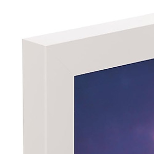 Gallery Solutions - 12"x18" White Wood Wall Poster Frame - Double White Mat - Wall Mount Display - Perfect Fit for Photos - Versatile Mounting Options - Rectangular Wall Mount