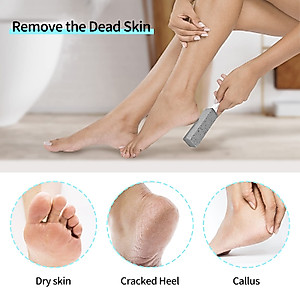 HongWay 6 Pack Pumice Stone Cleaning Brush with Handle, Pumice Scouring Pad for Toilet, Bathtubs, Kitchen Sink, Grill, Household