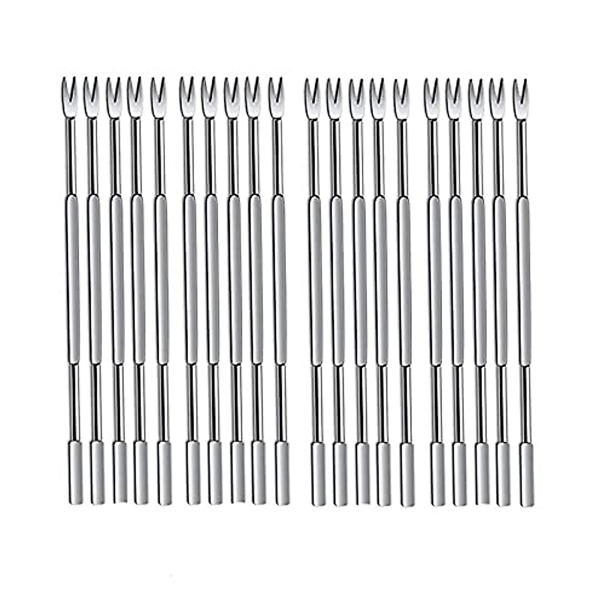 20 Pcs Robust and Lobster Forks, Sea Food Tools Set, Nut Cracker, Nut Picker Tool Fruit Fork Stainless Steel Walnut Clip Silver Colour Kitchen Gadgets