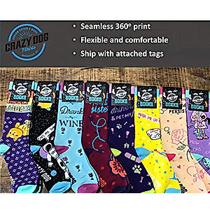 Crazy Dog T-Shirts Men's Bite Me Socks Funny Deep Sea Shark Attack Footwear