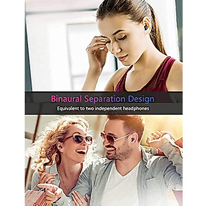 GPEESTRAC True Wireless Earbuds, Bluetooth 5.0 Headphone, in-Ear Button Control Hi-Fi Stereo Sound IPX5 Waterproof, Built-in Mic Earphones Gift for Work Sport Gym Travel Running