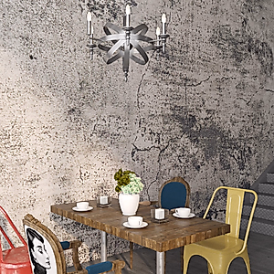 FunStick 15.7"x240" Stained Grey Concrete Contact Paper for Countertops Self Adhesive Removable Concrete Wallpaper Peel and Stick Industrial Faux Cement Wall Paper Roll for Bathroom Living Room Desk