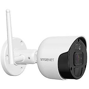 Wisenet SNK-B73047BW 4 Channel 1080p Wi-Fi NVR Surveillance System with 1TB HD, 4 Bullet Cameras 1080p Dual Antenna Indoor/Outdoor Cameras