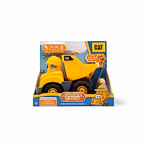 CAT Construction Toys, Buddies Preschool Dump Truck, Junior Crew, Interactive, Moving, Lights & Sounds, For Ages 2 and Older