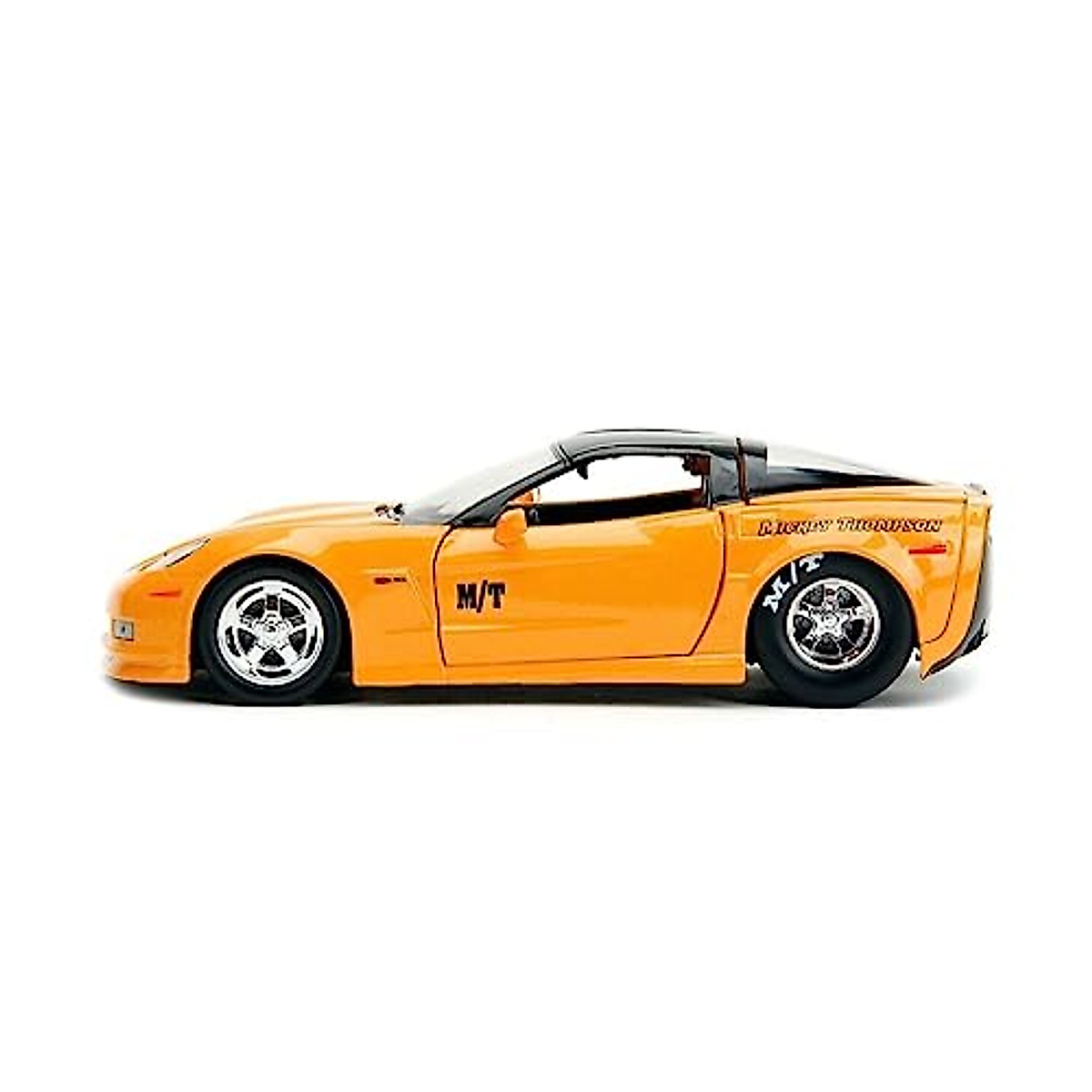 2006 Chevy Corvette Z06, Yellow - Jada Toys 34204/4-1/24 Scale Diecast Model Car