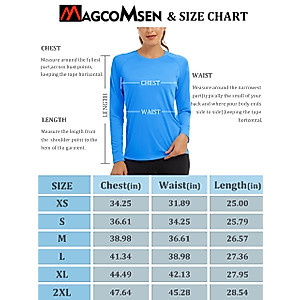 MAGCOMSEN Swim Shirts for Women Athletic Shirts Women Fitted Running Shirts Women Sun Protection Shirts for Women Lightweight Shirts Long Sleeve Tee Azure