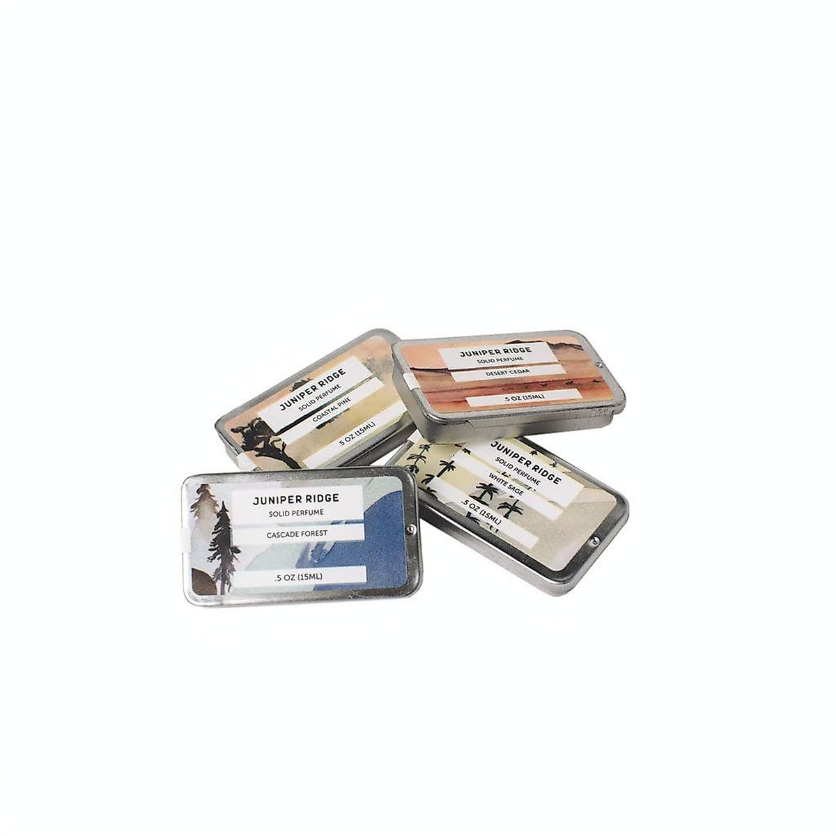 Juniper Ridge Coastal Pine Solid Perfume | Wild-Harvested Essential Oil Blend | Unisex Fragrance | Travel Friendly | 0.5 oz Tin