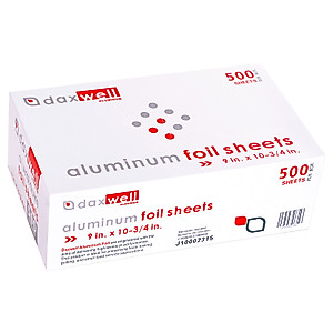 Daxwell Aluminum Foil Interfolded Pop-Up Sheets, 9" x 10.75", J10002315B (Box of 500)