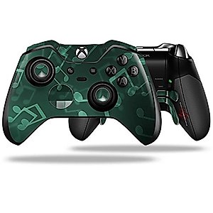 Bokeh Music Seafoam Green - WraptorSkinz Decal Style Vinyl Skin Wrap compatible with XBOX One ELITE Wireless Controller (CONTROLLER NOT INCLUDED)