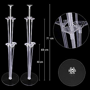 LANGXUN 4 Set 28" Height Table Balloon Stand Kit for Birthday Party Decorations and Wedding Decorations, Happy Birthday Balloons Decorations for Party and Christmas Balloon Decorations (4 Pack)