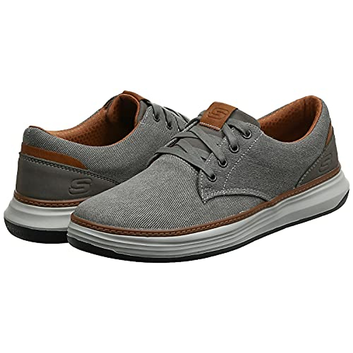 Skechers mens Skechers Men s Moreno Canvas Oxford Shoe, Beige (Tpe 578), 10.5 US