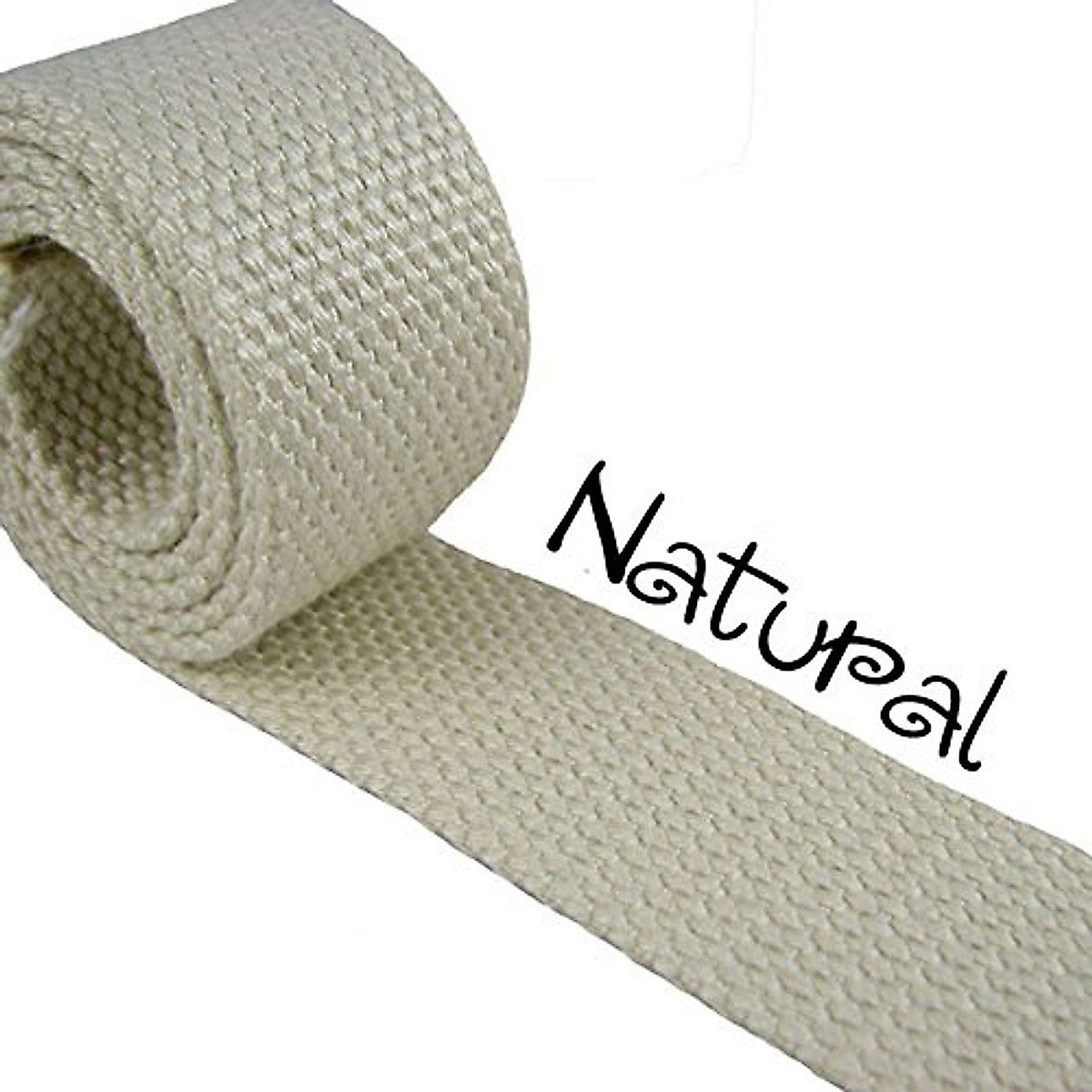 Natural - Heavy Canvas Webbing Roll 1.25" for Key Fobs, Purse Straps, Belting (5 Yard Roll)