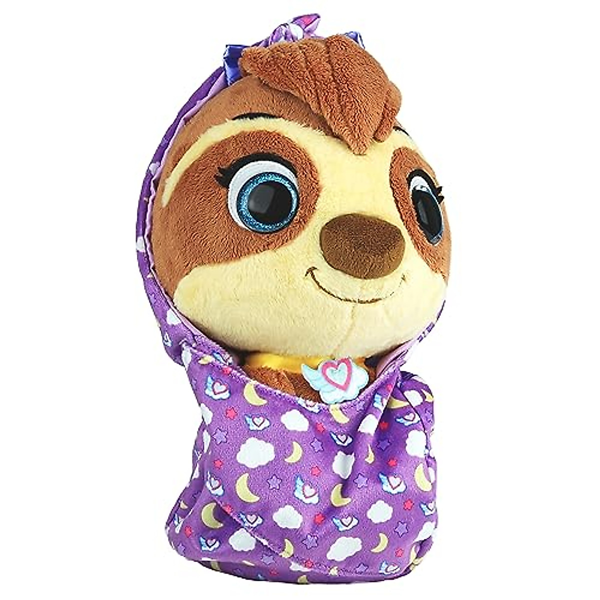 Just Play Disney Junior T.O.T.S. Cuddle & Wrap Sunny The Sloth, 10-inch Plush, Kids Toys for Ages 3 Up