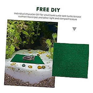 EXQUIMEUBLE Turtle Terrace Mat Garden Turf Decorations Turtle Basking Platform Turf Yard Turf Artificial Grass Turf Simulation Grass Garden Turf Carpet Lawn Turf Fish Tank Turtle Tank Resin