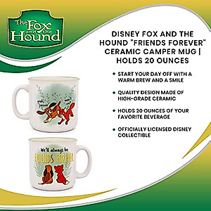 Disney Fox and the Hound "Friends Forever" Ceramic Camper Mug | Holds 20 Ounces