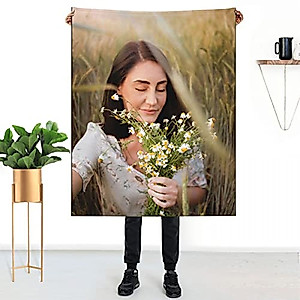Yeacun Custom Blanket with Picture Text,30x40 Inch Personalized Throw Blankets Photo Design for Family Friend Pet,Christmas Halloween Birthday Wedding Customized Gifts for Women Men