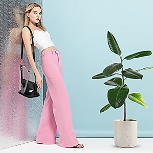 Valleycomfy Clear Shoulder Bags Purse Gift for Women with Adjustable Strap Pu Leather Tote Handbags for Sports Concert Prom Party Present Set 2pcs,Black