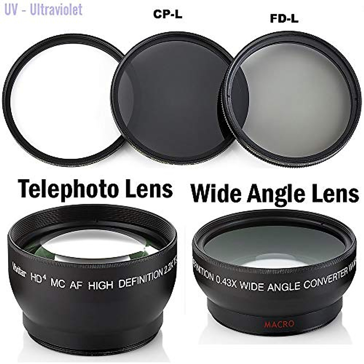 Professional Kit 52MM Accessory Bundle Kit for Nikon D3300 D3200 D3100 D5000 D5100 D5200 D5300 D5500 D7000 D7100 D7200 & DSLR Cameras, 12 Accessories for Nikon