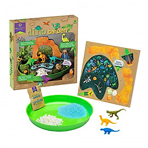 Craft-Tastic Dino Garden — DIY Nature Craft Kit — Outdoor and Indoor Grow and Play — Comes with Dinosaurs, Seeds, and Garden Decorations — for Ages 4+ with Help