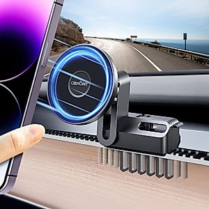Ciencimy Tesla Phone Mount Designed for Model 3 Model Y, 【Easy Install】 Magnetic Tesla Phone Holder Compatible with MagSafe iPhone 15 Pro Max Plus 14 13 12 Mini and All Phone